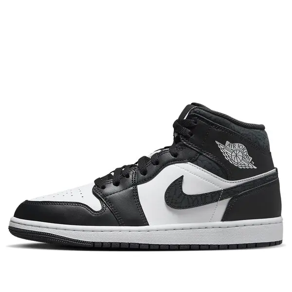 JORDAN Air 1 Mid Se Panda Elephant Sneakers - Off Noir/black-white-black