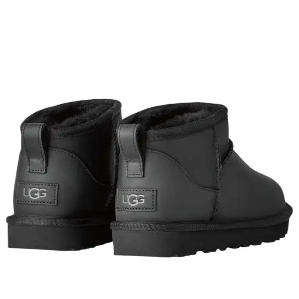 UGG Classic Ultra Mini Leather Boots - Black