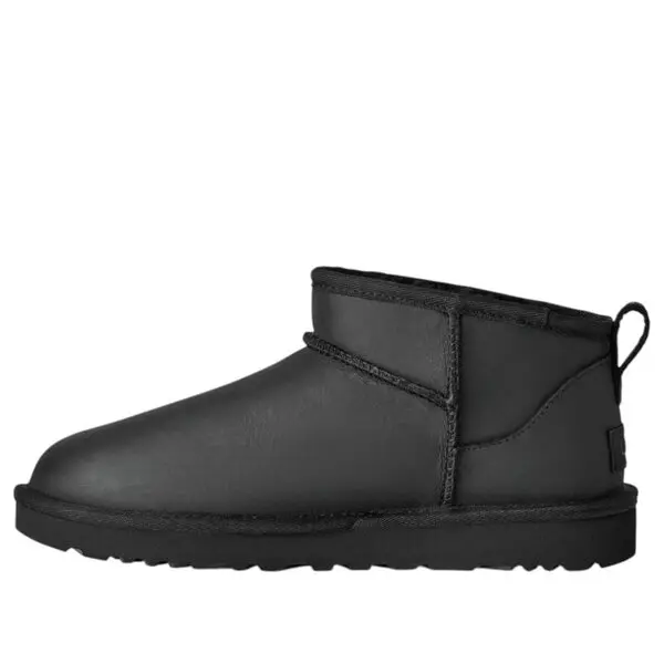 UGG Classic Ultra Mini Leather Boots - Black