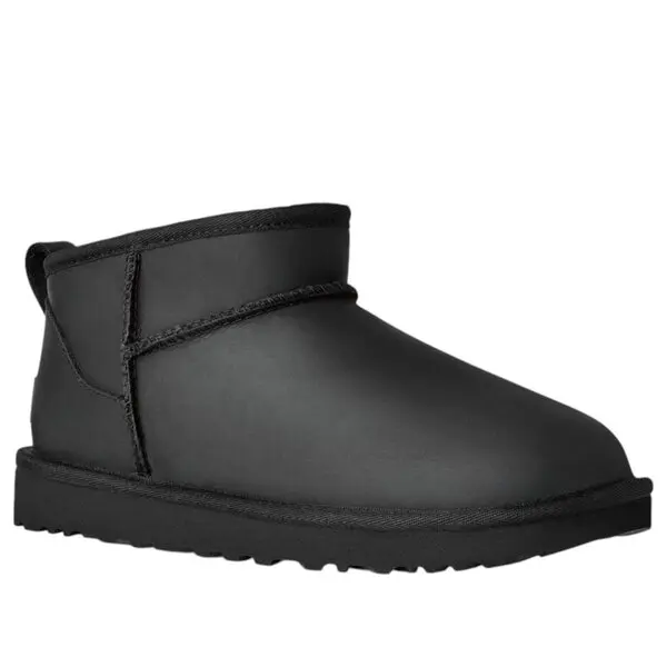 UGG Classic Ultra Mini Leather Boots - Black