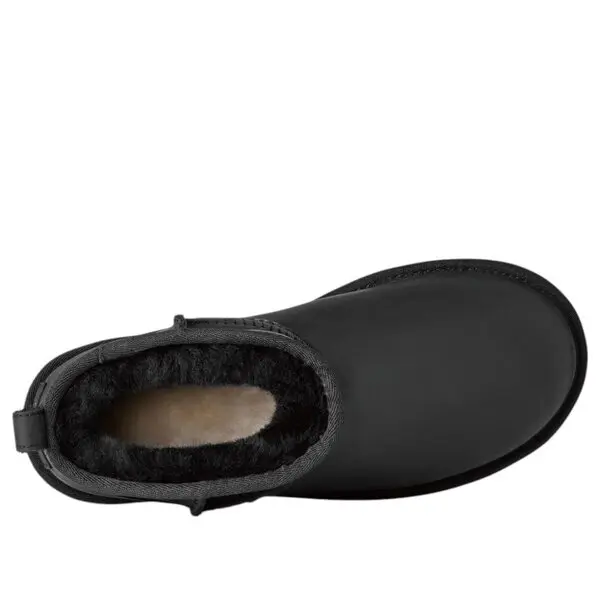 UGG Classic Ultra Mini Leather Boots - Black
