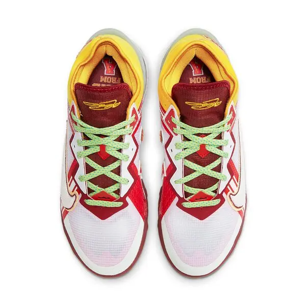 Nike Mimi Plange X Lebron 18 Low Ep 'higher Learning' Sneakers - White/red/yellow