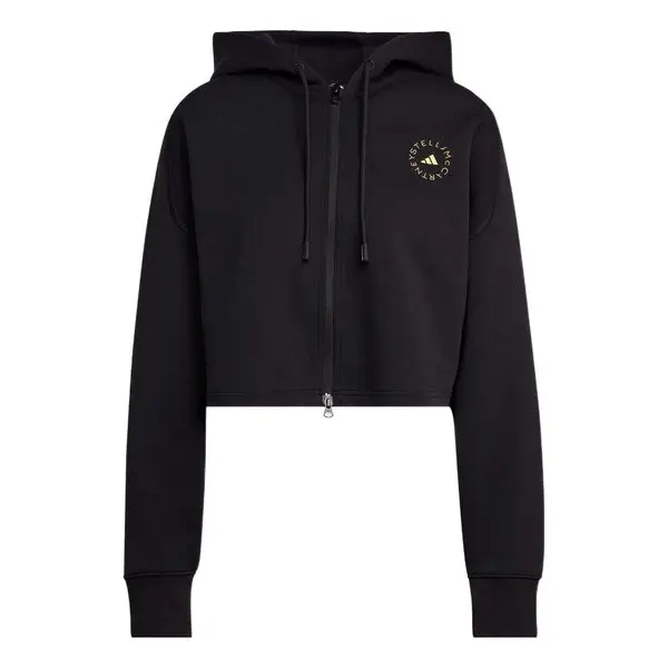 Adidas By Stella Mccartney Cropped Hoodie - Black