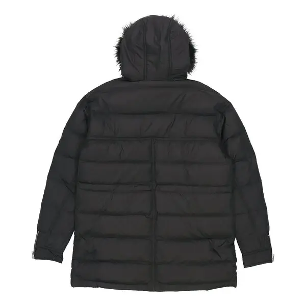 CONVERSE Long Down Parka With Fur-trimmed Hood - Black