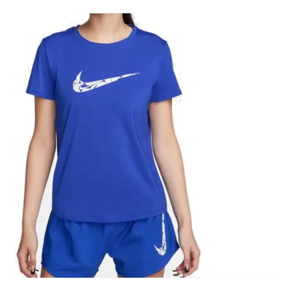 Nike Dri-fit Short Sleeve Running Top - Hyper Royal/white