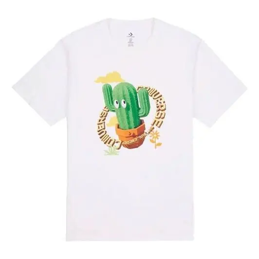 CONVERSE Animated Cactus Graphic Tee Asia Sizing - White
