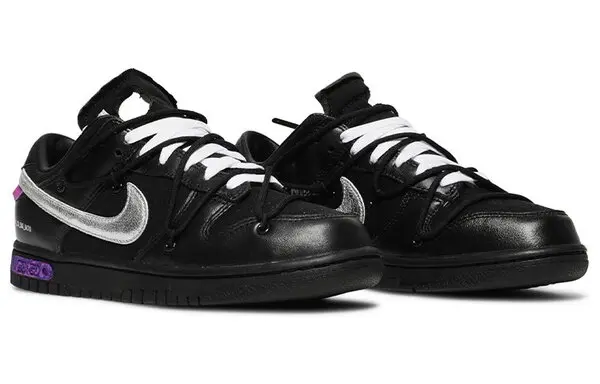 Nike X Off-white Dunk Low "lot 50 Of 50 - Black/silver
