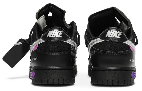Nike X Off-white Dunk Low "lot 50 Of 50 - Black/silver