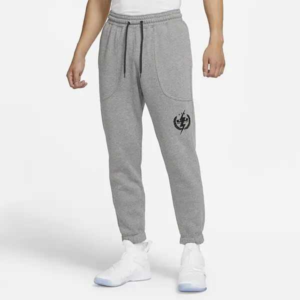 Nike Lebron Fleece Stay Warm Casual Sports Long Pants Gray - Grey