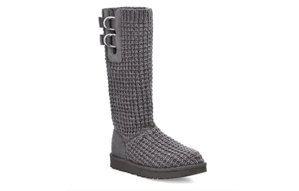 UGG Knit Tall Boots With Buckle Detail