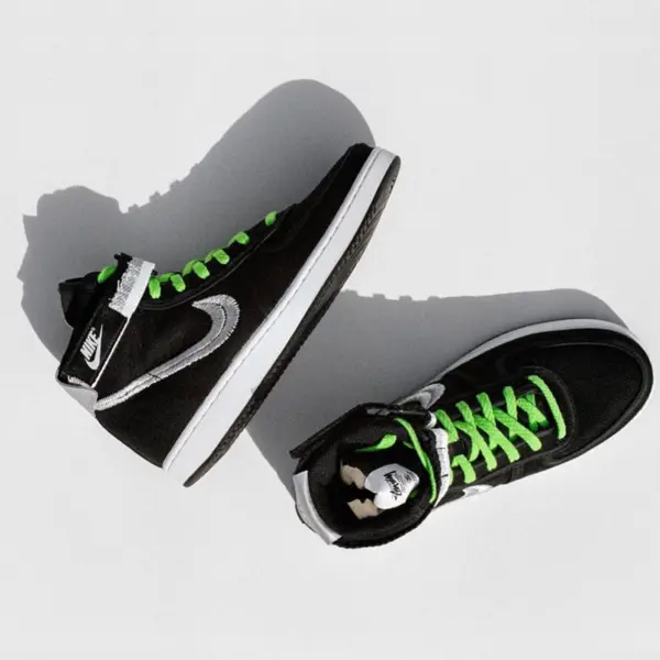 Nike X Stussy Vandal High Top Sneakers - Black/silver-white-green
