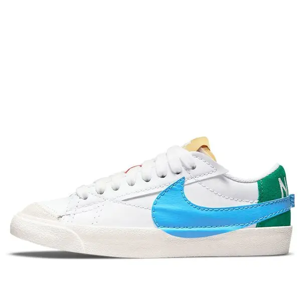 Nike Blazer Low '77 Jumbo "mismatch" Sneakers - White/blue