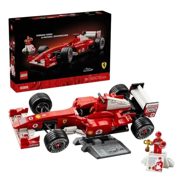 Lego Icons Ferrari F2004 & Michael Schumacher Building Set - Multi-color