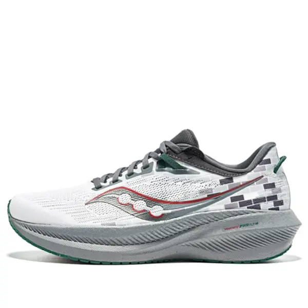 Saucony Triumph 21 Athletic Sneakers - Grey/white/red