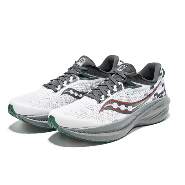 Saucony Triumph 21 Athletic Sneakers - Grey/white/red