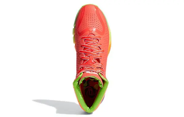 Adidas D Rose 4 Restomod High Top Sneakers - Red/orange/yellow
