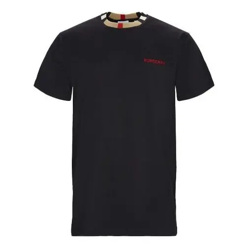 Burberry Detail Collar Short Sleeve - Black