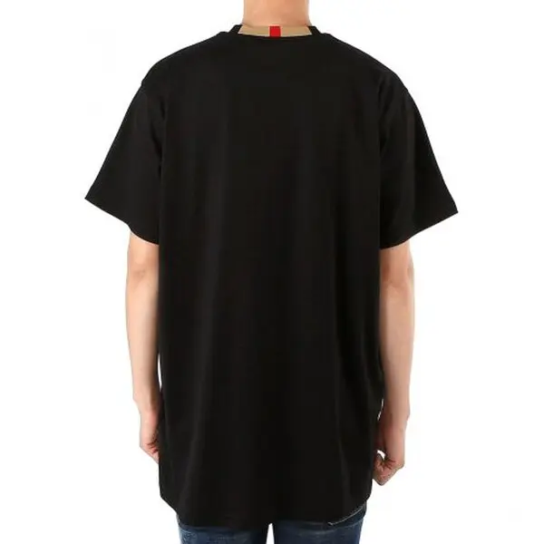 Burberry Detail Collar Short Sleeve - Black