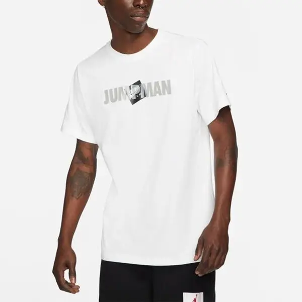 Nike As J Jmc Ss Hbr Ctn Crew - White
