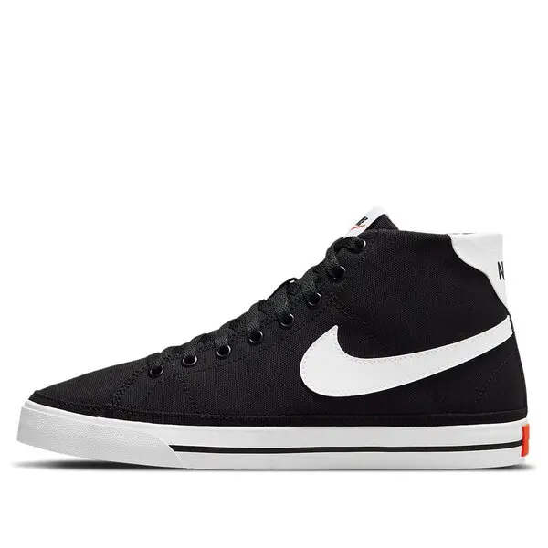 Nike Court Legacy Canvas Mid 'black White Orange - Black/white/orange