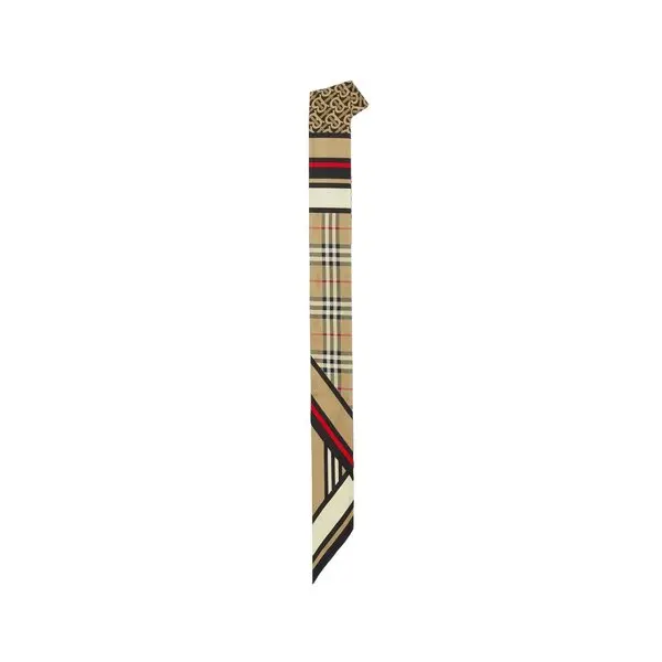 Burberry 25 Skinny Montage Silk Scarf