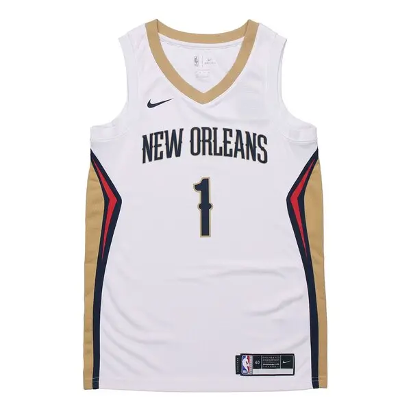 Nike Nba Sw Fan Edition 20 Season New Orleans Pelicans Zion 1 Jersey - White