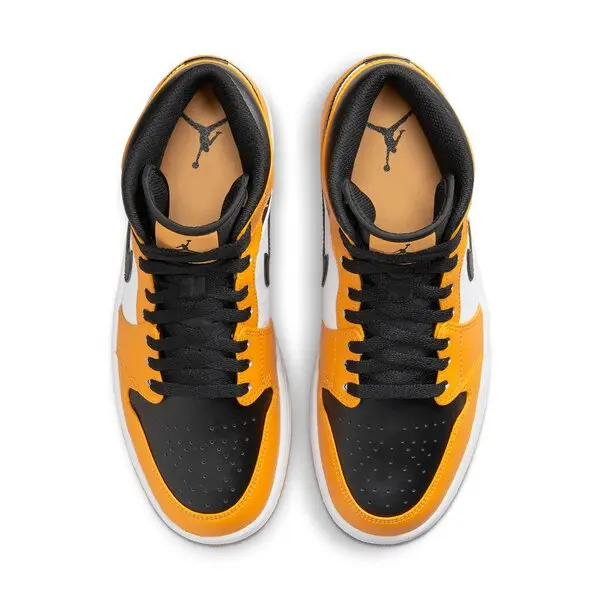 JORDAN 1 Mid "reverse Yellow Toe" Sneakers - White/black/yellow