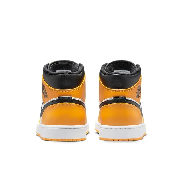 JORDAN 1 Mid "reverse Yellow Toe" Sneakers - White/black/yellow