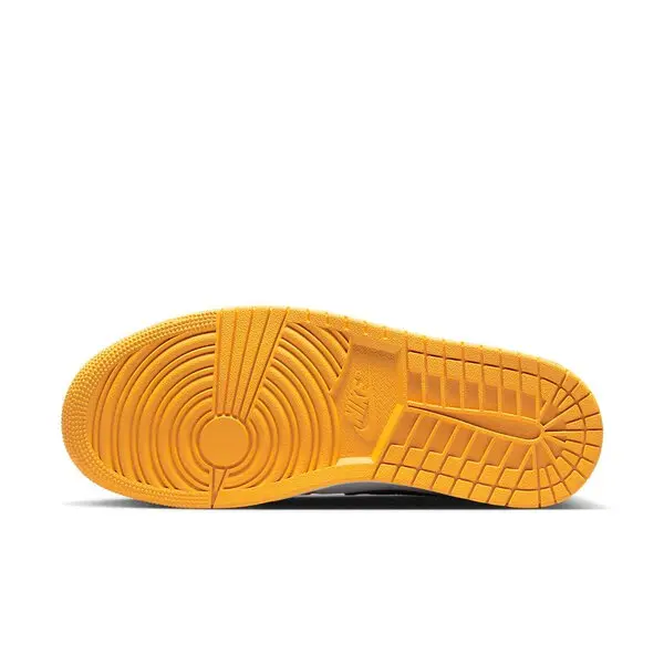 JORDAN 1 Mid "reverse Yellow Toe" Sneakers - White/black/yellow