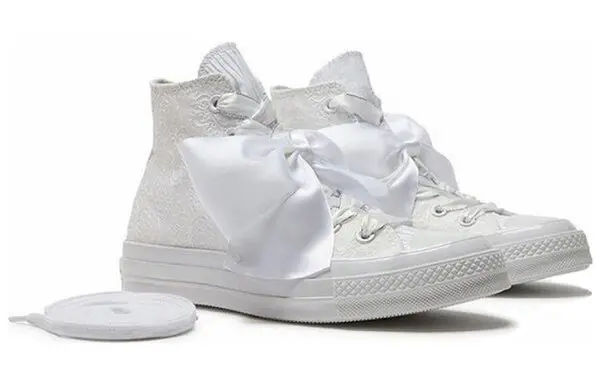 CONVERSE Chuck Taylor 70s High Top Sneakers With Floral Embroidery And Bow Detailing