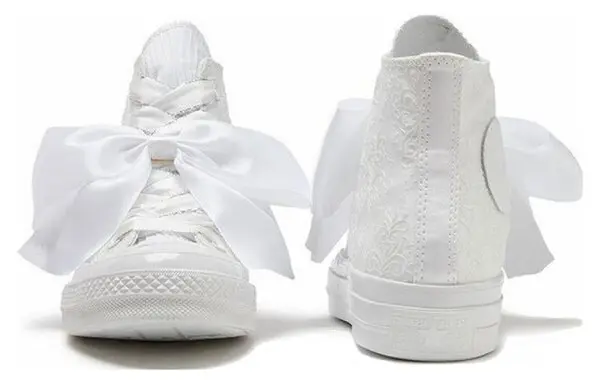 CONVERSE Chuck Taylor 70s High Top Sneakers With Floral Embroidery And Bow Detailing