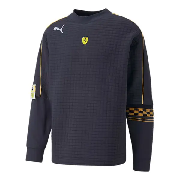 PUMA X Ferrari Race Statement Quilted Sweatshirt - Navy
