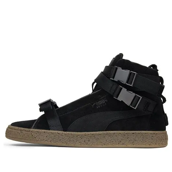 PUMA Suede Classic High Top Buckled Sneakers - Black