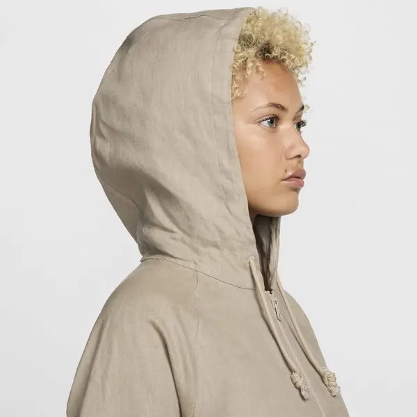 Nike X Stussy Linen Jacket Hoodie 'beige White
