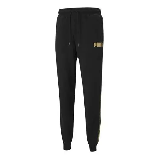 PUMA Track Pants 'black Gold - Black/gold