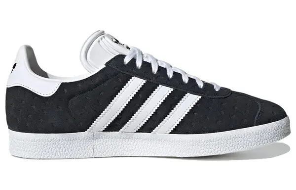 Adidas Gazelle Allover Debossed Trefoils Sneakers - Core Black/cloud White