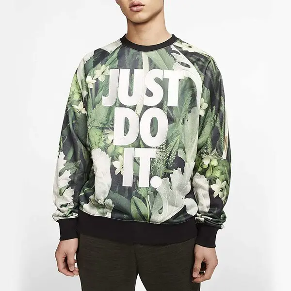 Nike Just Do It Floral Crew 'green White