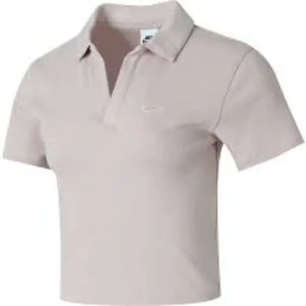 Nike Essential Polo Crop Top - Pink