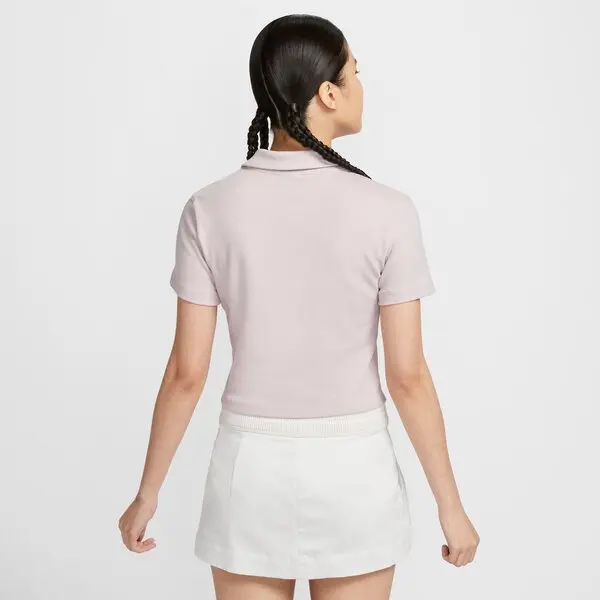 Nike Essential Polo Crop Top - Pink