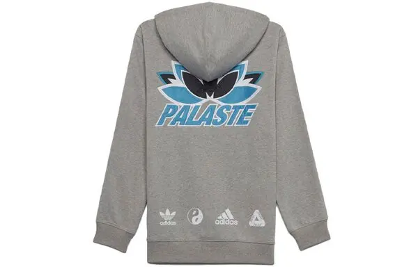 PALACE X Adidas Originals Graphic Hoodie - Grey
