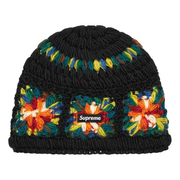 Supreme Crochet Beanie - Black