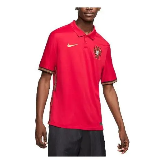 Nike Portugal National Team 20/21 Vapor Match Fan Edition Home Jersey - Red/gold