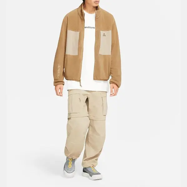 Nike Polartec Wolf Tree Fleece Zipper Cardigan - Brown