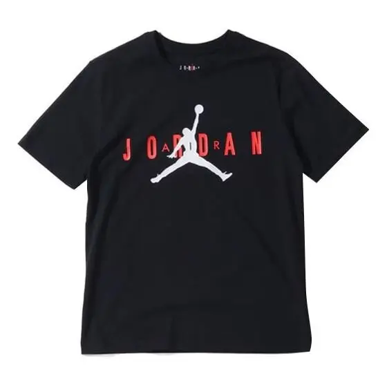JORDAN Wordmark Jumpman Logo Sports Tee - Black