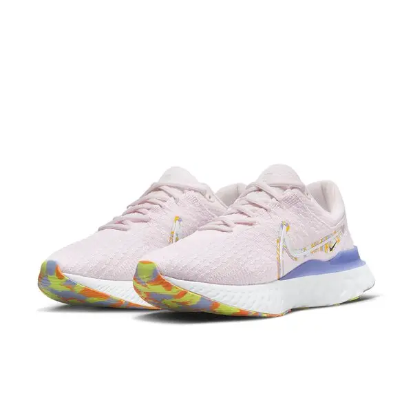 Nike React Infinity Run Flyknit 3 Premium Sneakers - Pink/blue