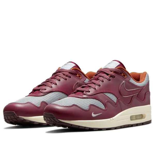 Nike X Patta Air Max 1 "rush Maroon - Metallic Silver/rush Maroon
