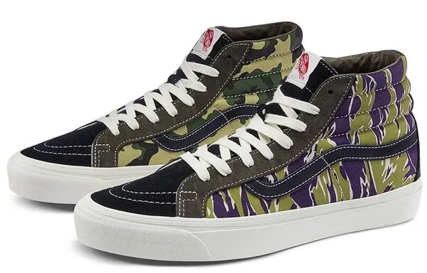 VANS Og Sk8-hi Lx Mixed Camo High-top Sneakers - Green