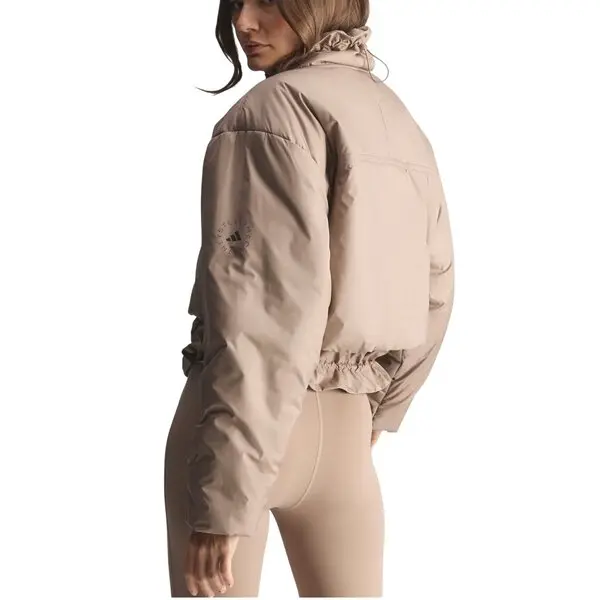 Adidas By Stella Mccartney Padded Stand Collar Jacket - Chalky Brown