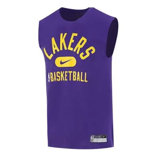 Nike Nba Los Angeles Lakers Basketball Training Sleeveless Top - Purple