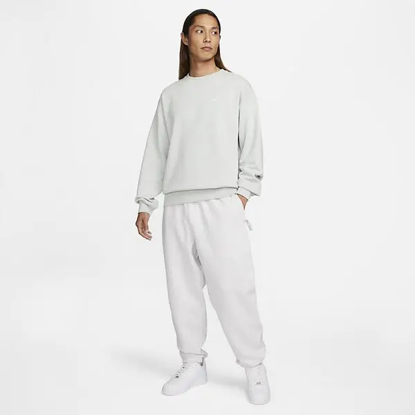 Nike Solo Swoosh Crew Sweatshirt 'light Silver - Light Silver/white
